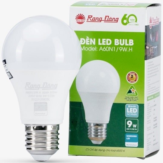 Bóng đèn led buld 9w rạng đông Model: A60N1/9W.H