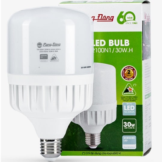 Bóng đèn led trụ tròn 30w rạng đông